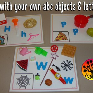 Alphabet Objects Sorting Mats Full Page Printable Game Literacy Center ...
