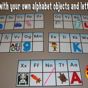 Alphabet Objects Sorting Mats Printable Game Literacy Center Beginning ...