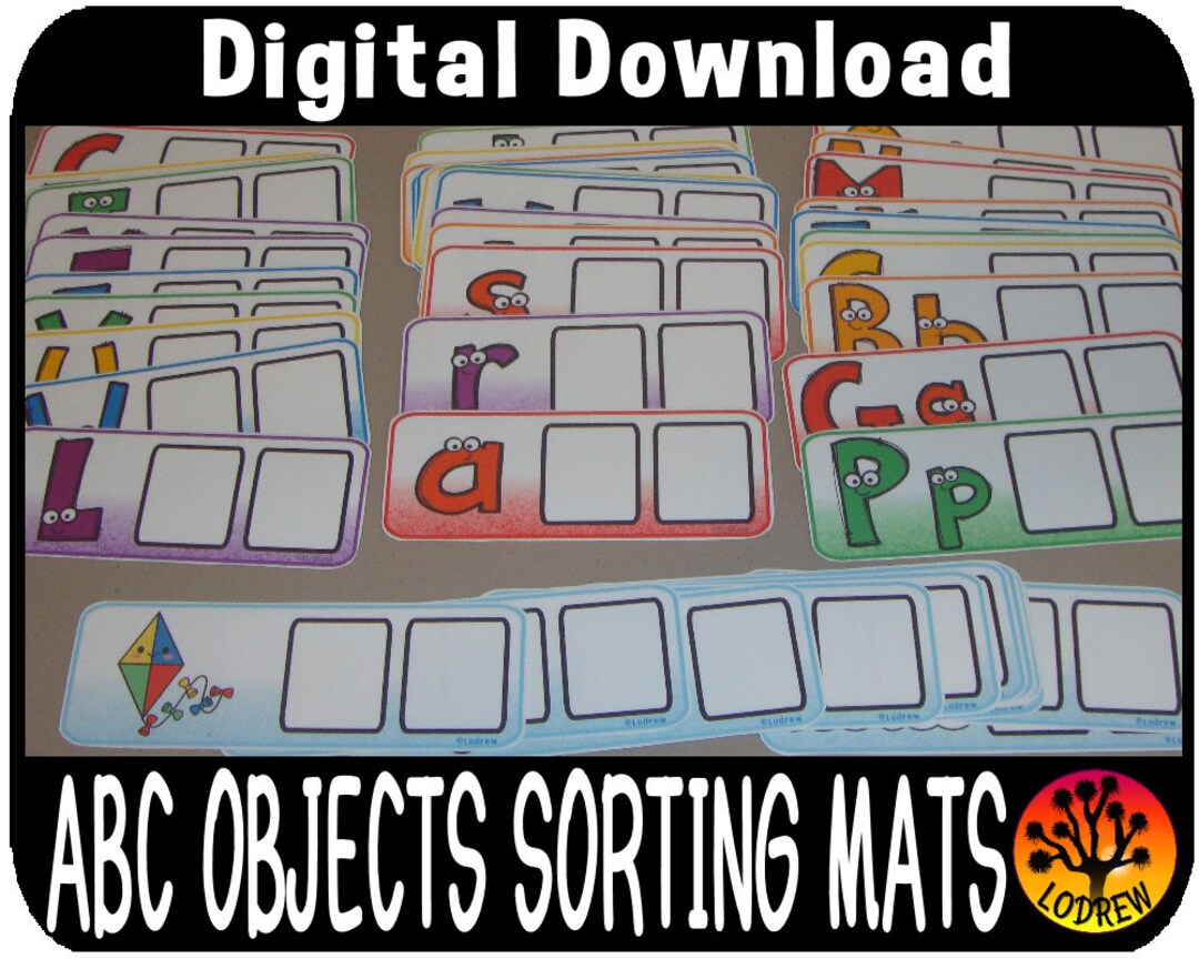 Alphabet Objects Silly Sorting Mats Printable Game Literacy - Etsy
