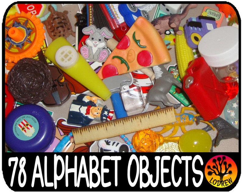 78 Alphabet Objects Literacy Center Phonics Reading Alphabet - Etsy
