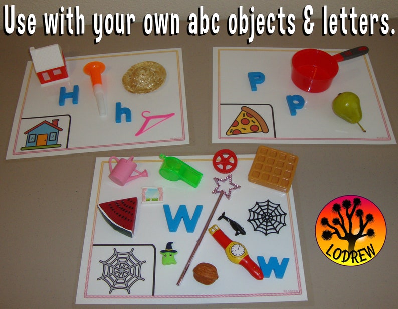 Alphabet Objects Sorting Mats Full Page Printable Game - Etsy
