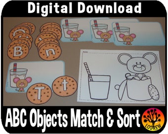 Truck Wash Alphabet Objects Match and Sort Printable Game Literacy ...