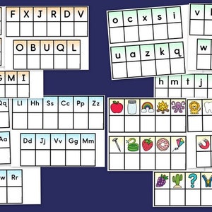 Alphabet Objects Sorting Mats Printable Game Literacy Center Beginning ...