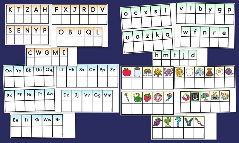 Alphabet Objects Sorting Mats Printable Game Literacy Center - Etsy