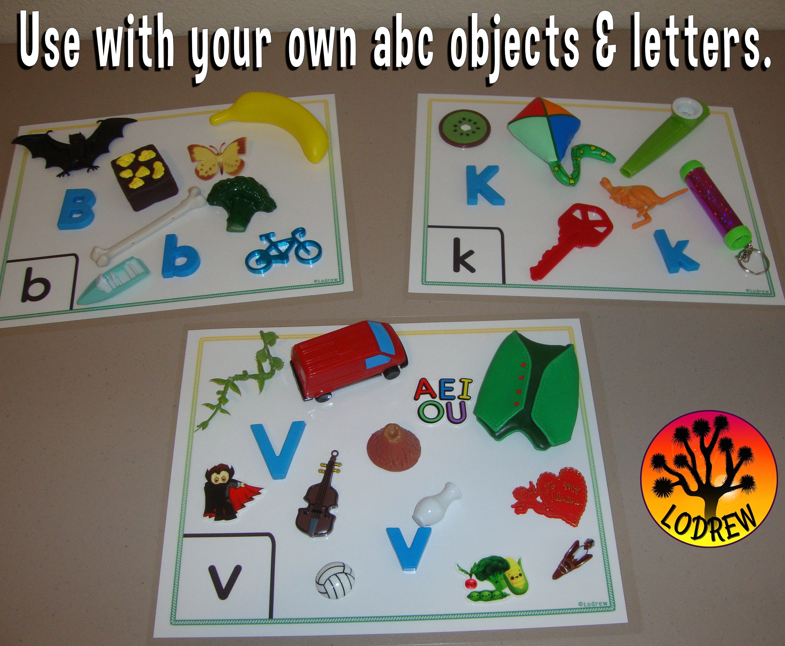 Alphabet Objects Sorting Mats Full Page Printable Game - Etsy