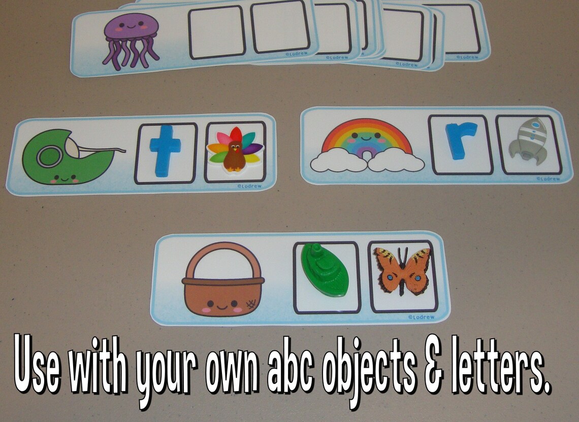 Alphabet Objects Silly Sorting Mats Printable Game Literacy Center ...