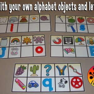 Alphabet Objects Sorting Mats Printable Game Literacy Center Beginning ...