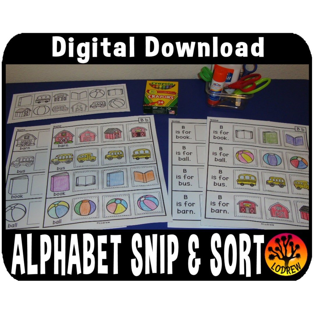 Alphabet Centers Cut and Paste Fine Motor Centers Alphabet Activities ...