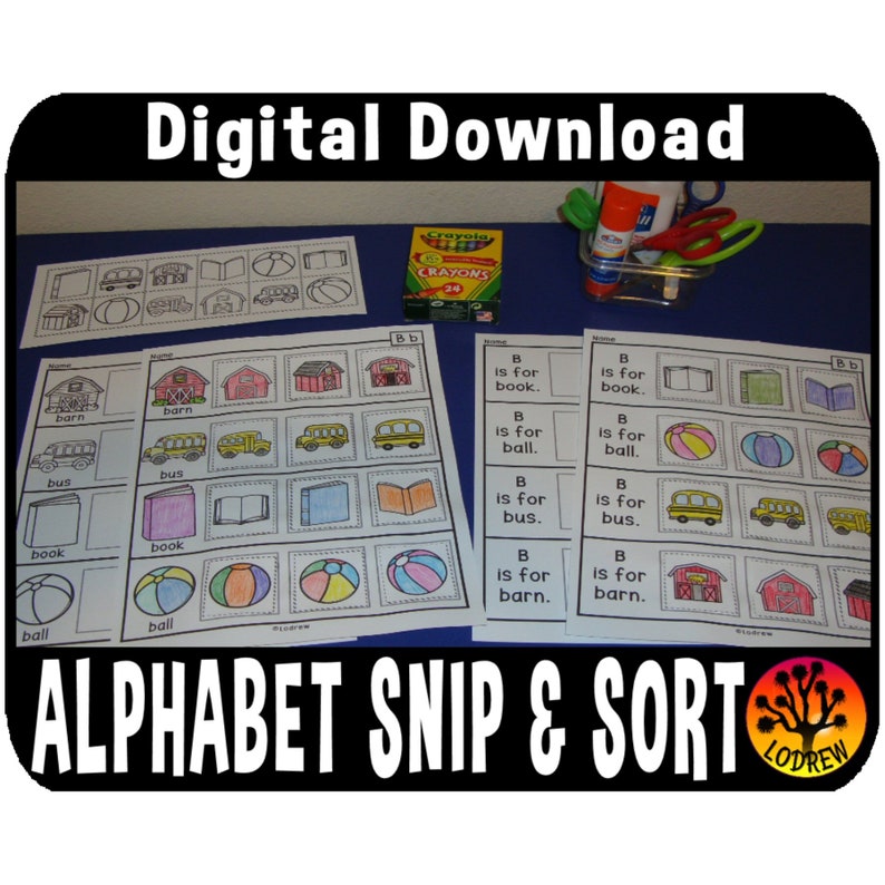 Alphabet Centers Cut and Paste Fine Motor Centers Alphabet Activities ...