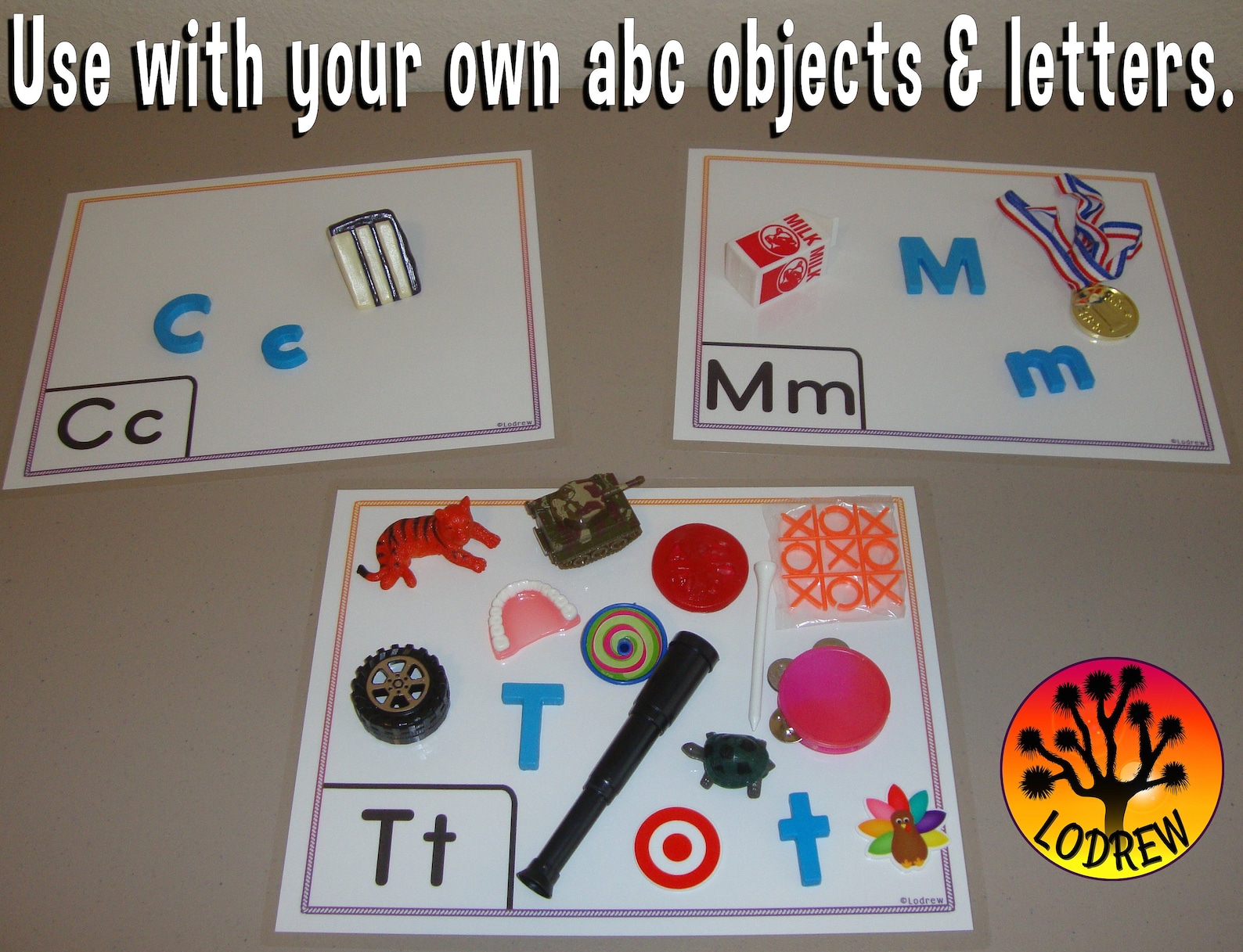 Alphabet Objects Sorting Mats Full Page Printable Game Literacy Center ...