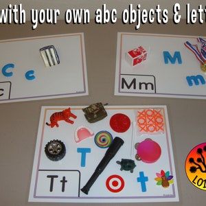 Alphabet Objects Sorting Mats Full Page Printable Game Literacy Center ...