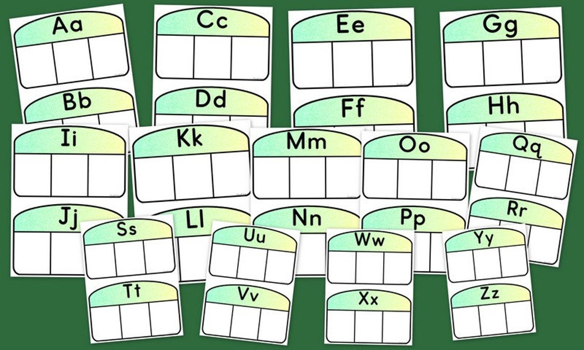 Alphabet Objects Sorting Mats Printable Game Literacy Center Beginning ...