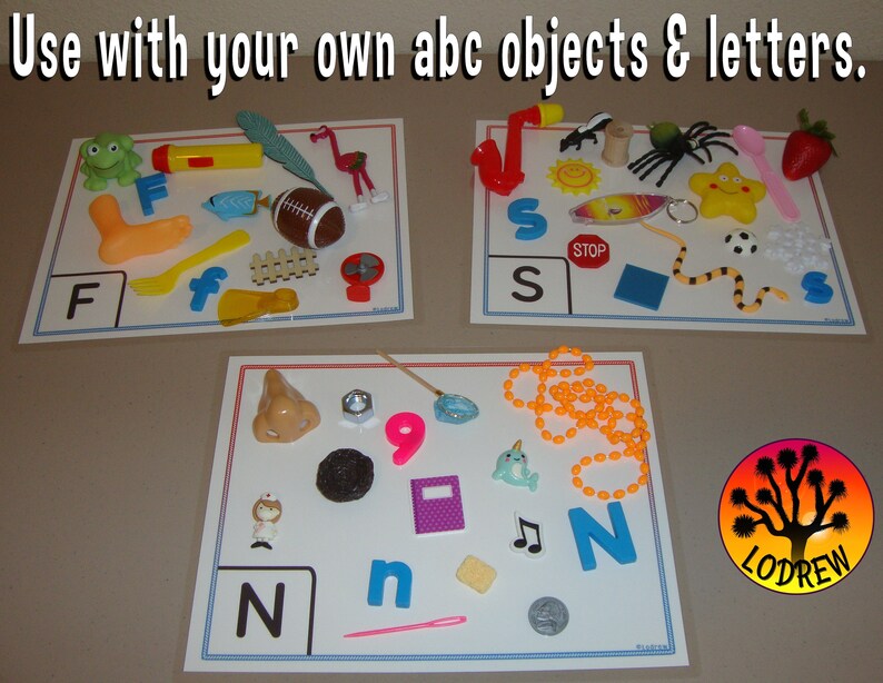 Alphabet Objects Sorting Mats Full Page Printable Game - Etsy
