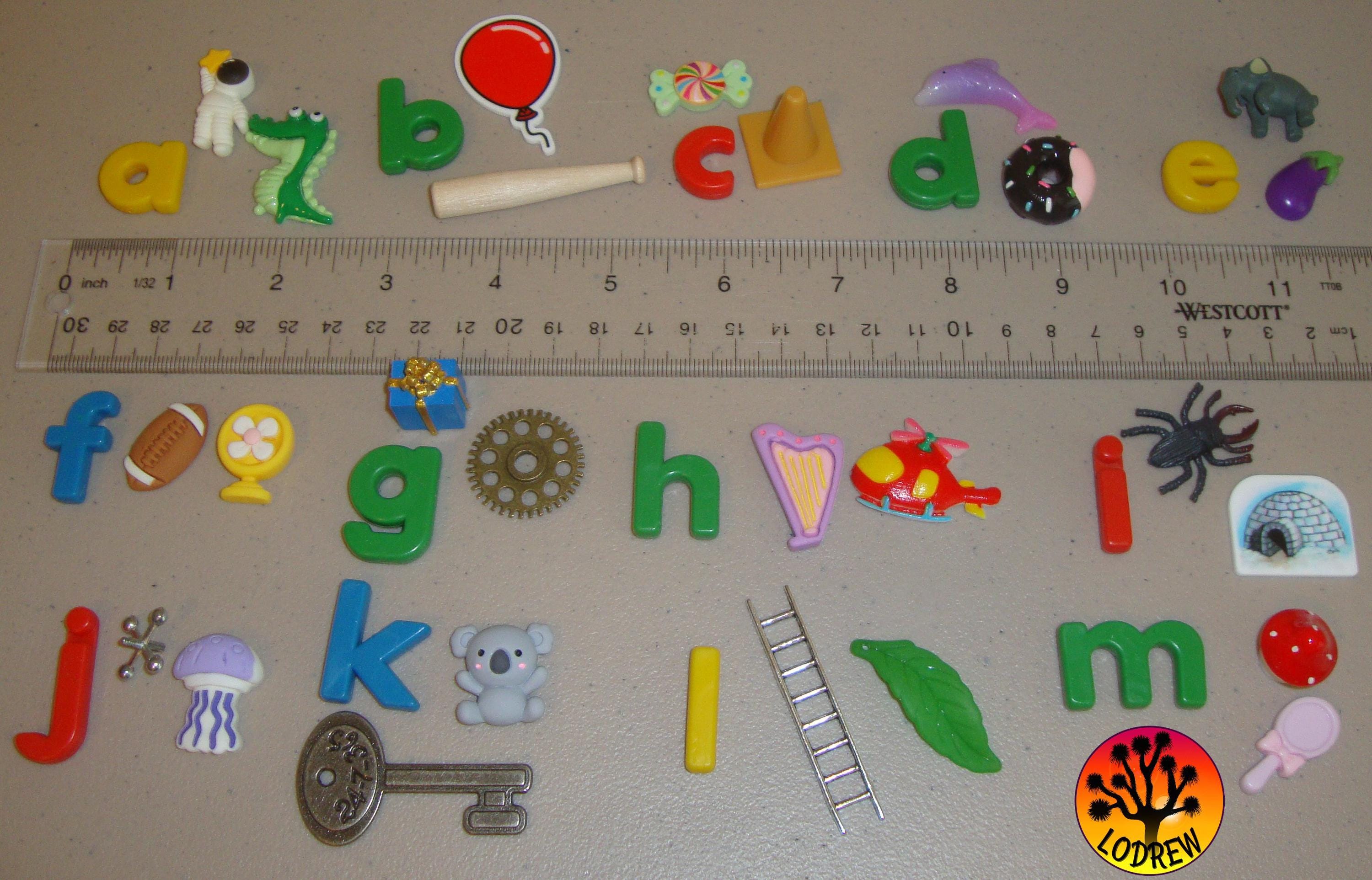 52 Alphabet Objects 26 Letters Literacy Center Phonics Reading ABC ...