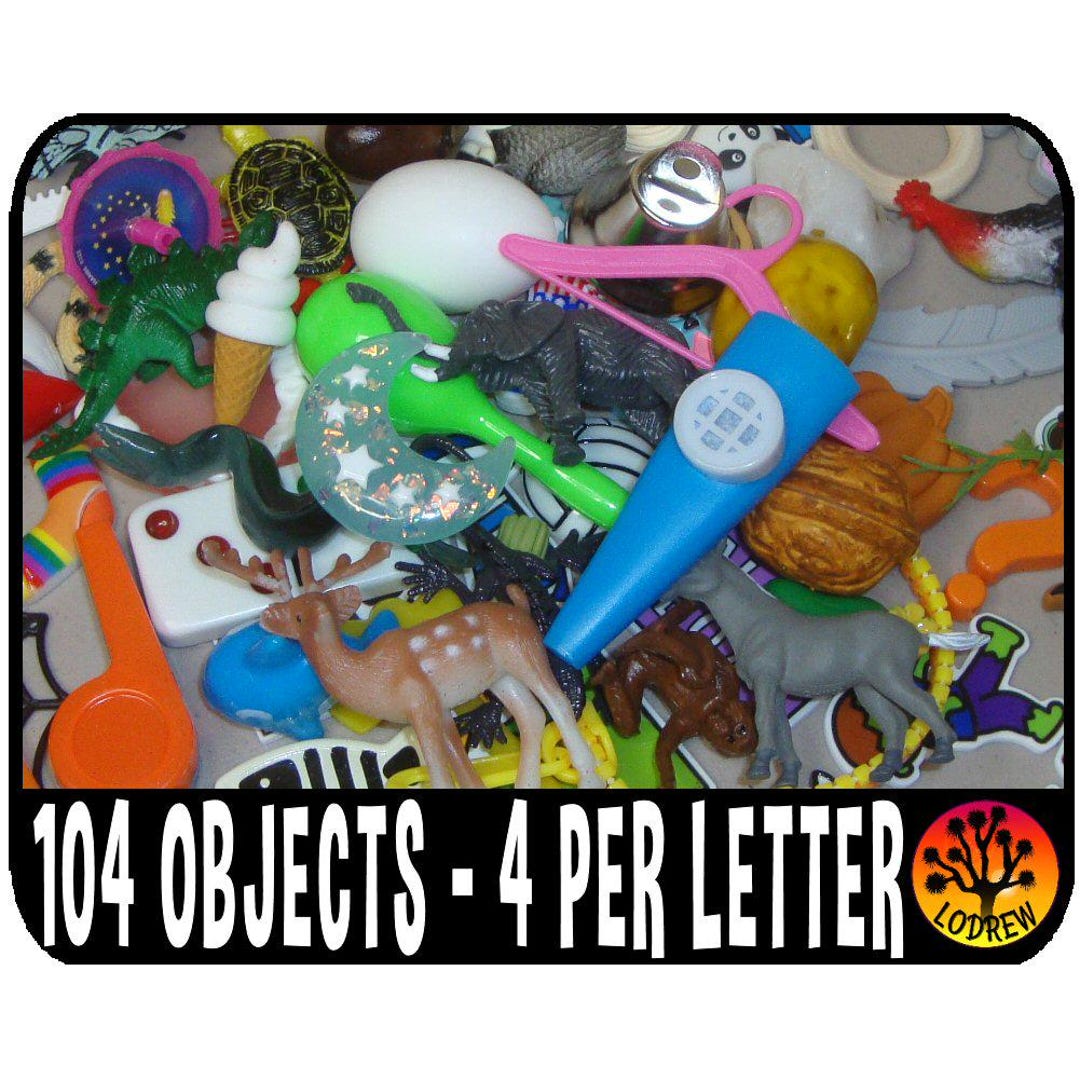 104 Alphabet Objects 4 per Letter Literacy Children's Gift Phonics ...