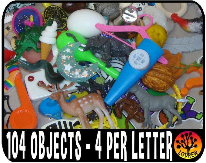 104 Alphabet Objects 4 per Letter Literacy Children's Gift Phonics ...