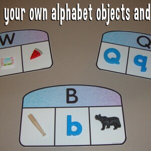 Alphabet Objects Sorting Mats Printable Game Literacy Center Beginning ...