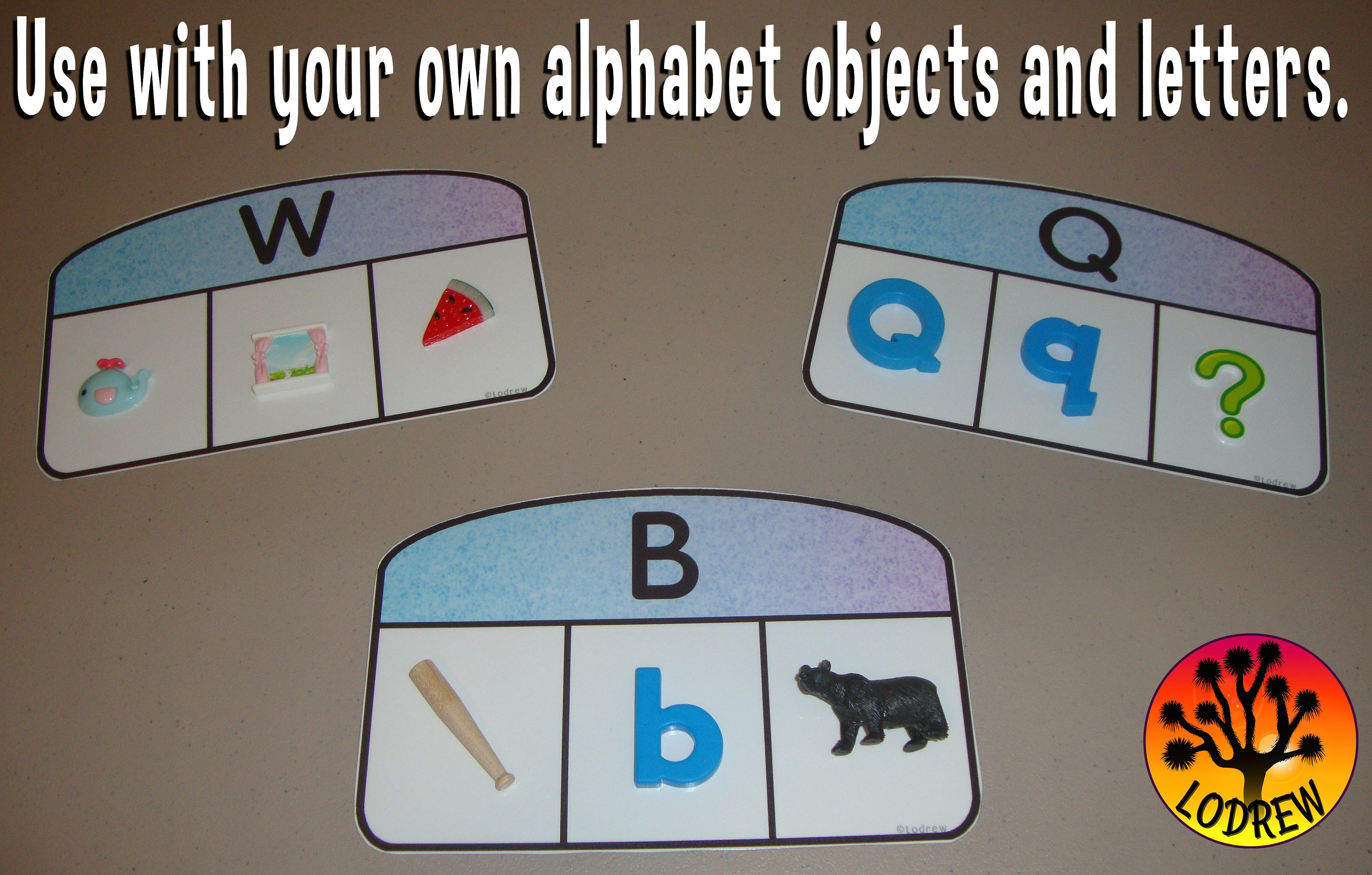 Alphabet Objects Sorting Mats Printable Game Literacy Center Beginning ...