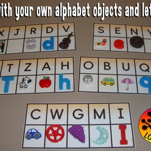 Alphabet Objects Sorting Mats Printable Game Literacy Center Beginning ...