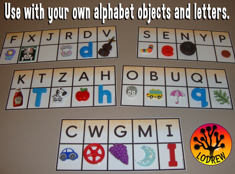 Alphabet Objects Sorting Mats Printable Game Literacy Center Beginning ...