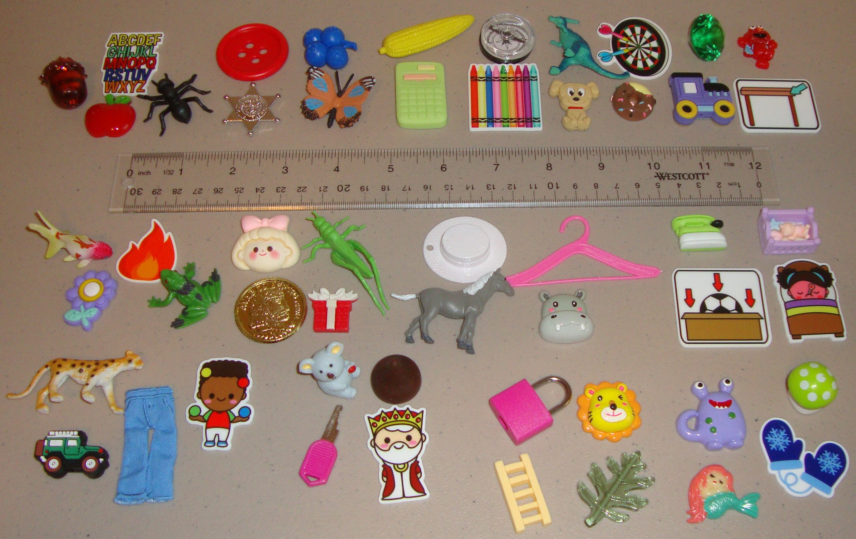 104 Alphabet Objects 4 per Letter Literacy Small Objects Phonics ...