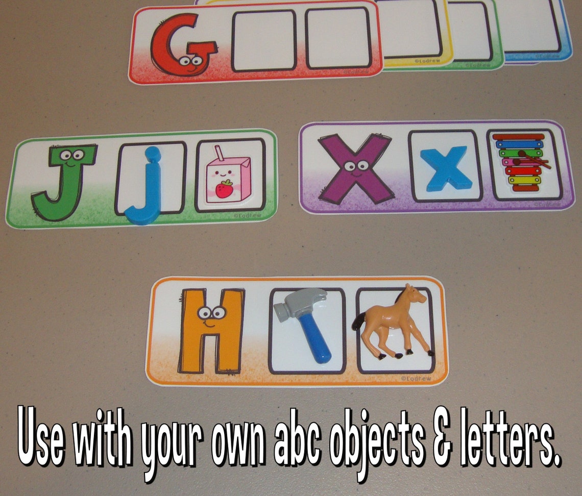 Alphabet Objects Silly Sorting Mats Printable Game Literacy Center ...