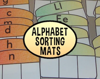 Alphabet Objects Sorting Mats Printable Game Literacy Center Beginning ...