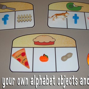 Alphabet Objects Sorting Mats Printable Game Literacy Center Beginning ...