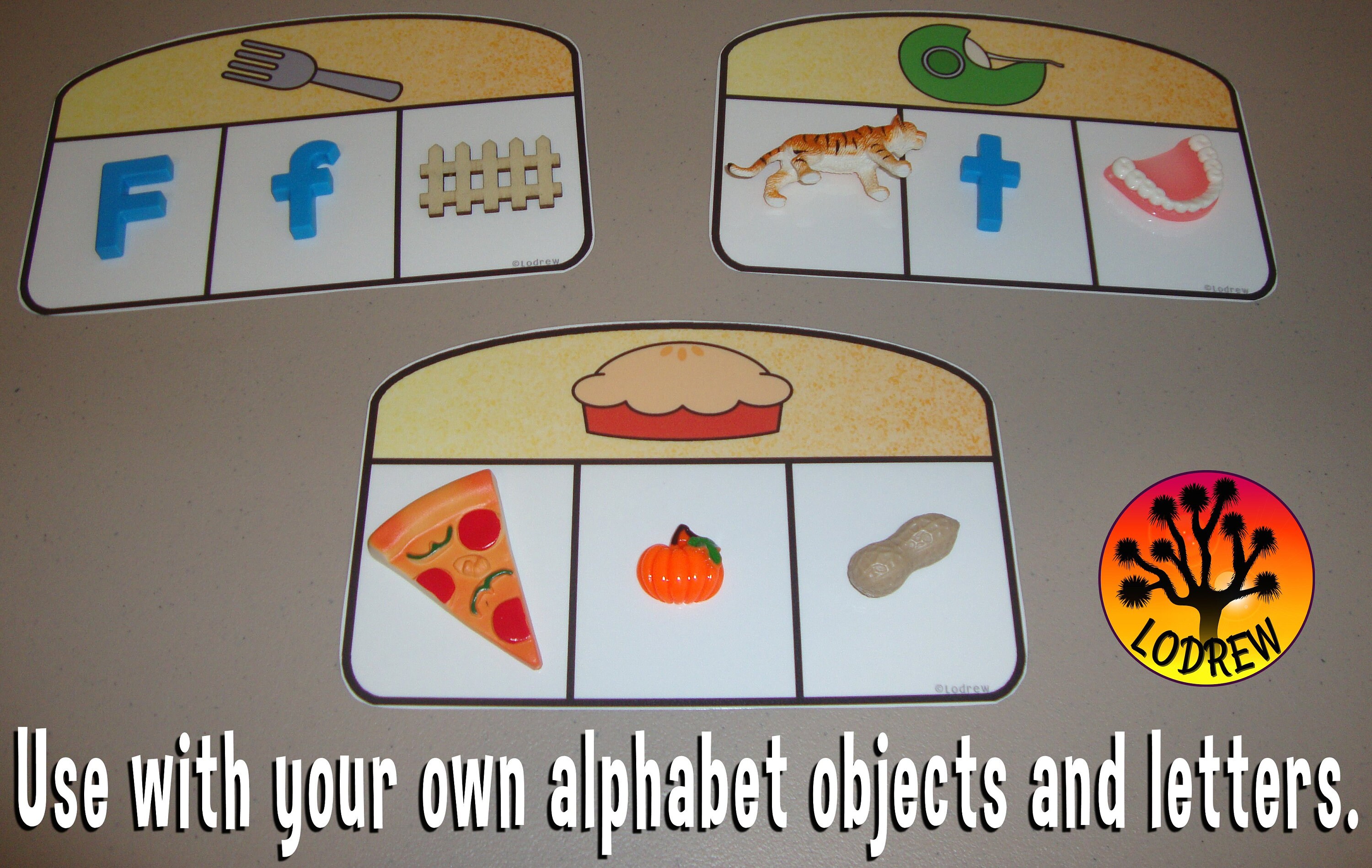Alphabet Objects Sorting Mats Printable Game Literacy Center Beginning ...