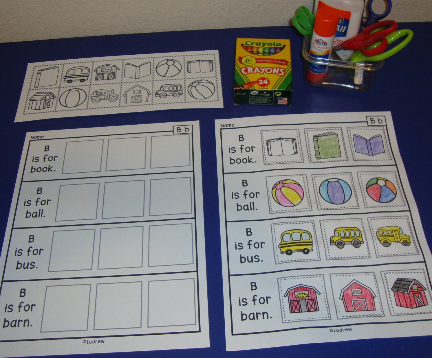 Alphabet Centers Cut and Paste Fine Motor Centers Alphabet Activities ...
