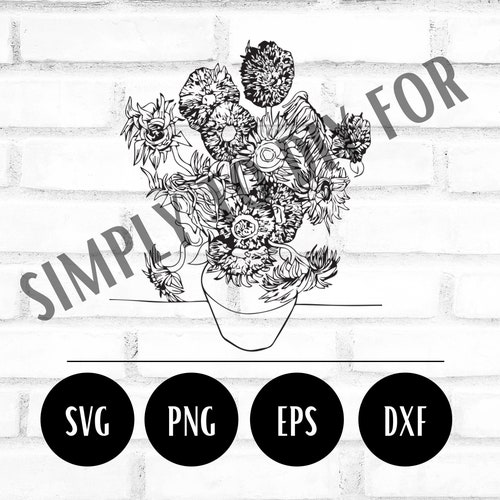 Starry Night Vincent Van Gogh Classic Art SVG DXF EPS - Etsy