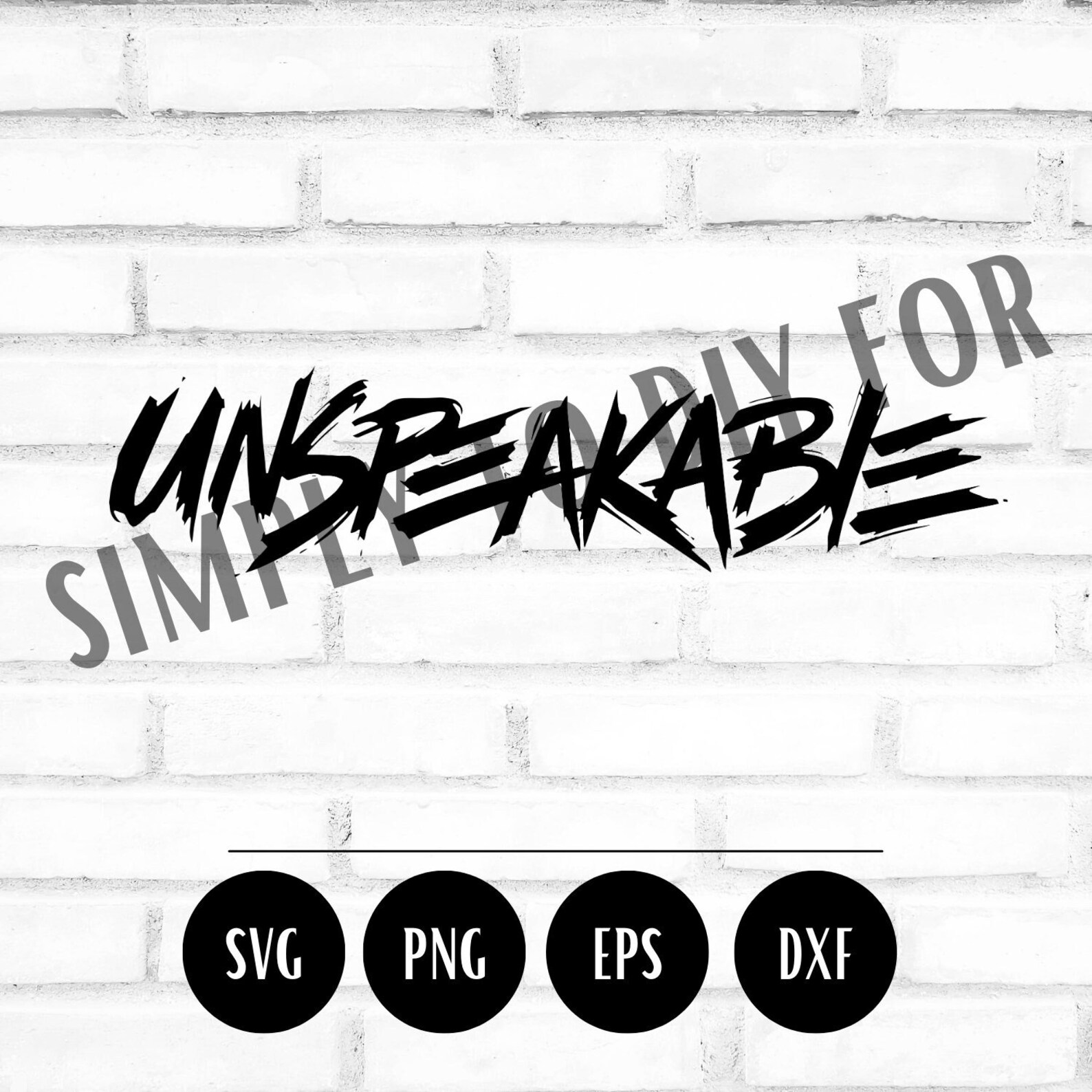 Unspeakable Lettering Youtube Kids SVG Gamer SVG DXF - Etsy