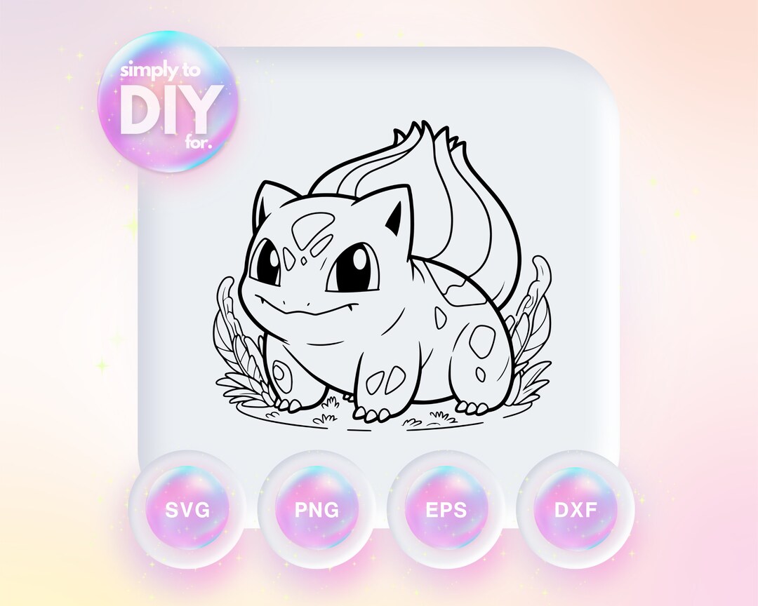 Pokemon - Bulbasaur- Kids Gift - SVG DXF Eps Png Cut Files - Cricut ...