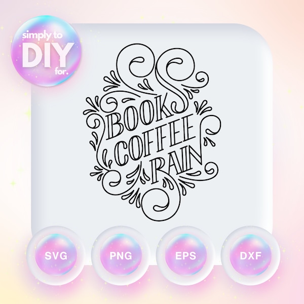 Coffee Books Rain - Etsy