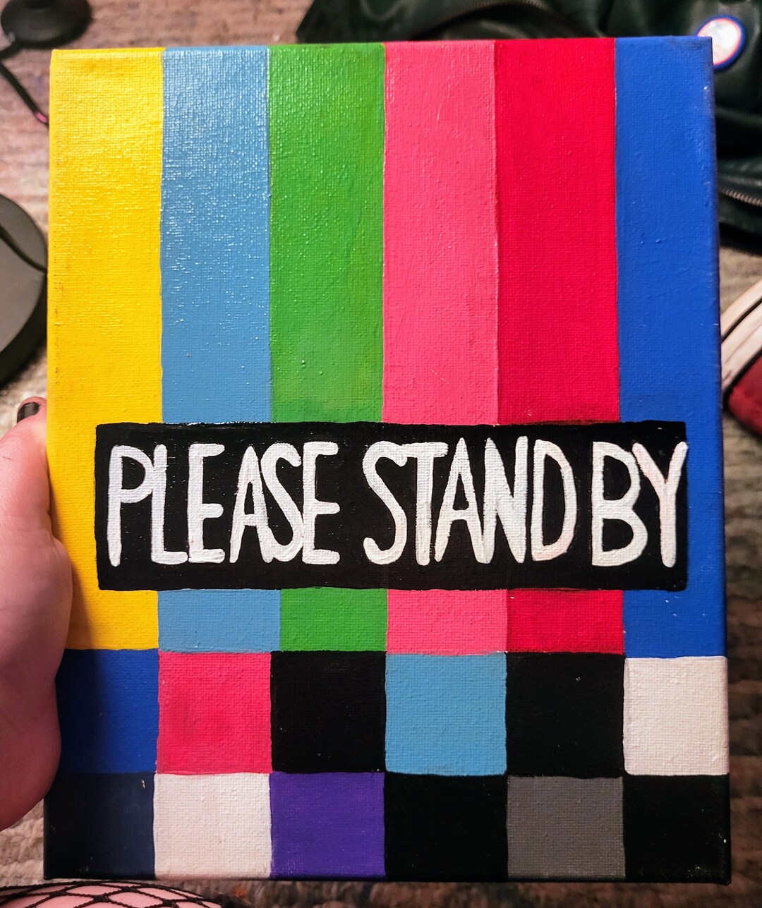 Please Stand by Painting - Etsy