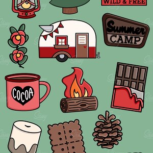 Camping Clipart Collection, S'mores Bar Clipart, Summer Camp Clipart - Etsy