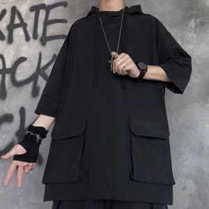 Black Japanese Techwear T-shirt Cyberpunk Darkwear Harajuku - Etsy