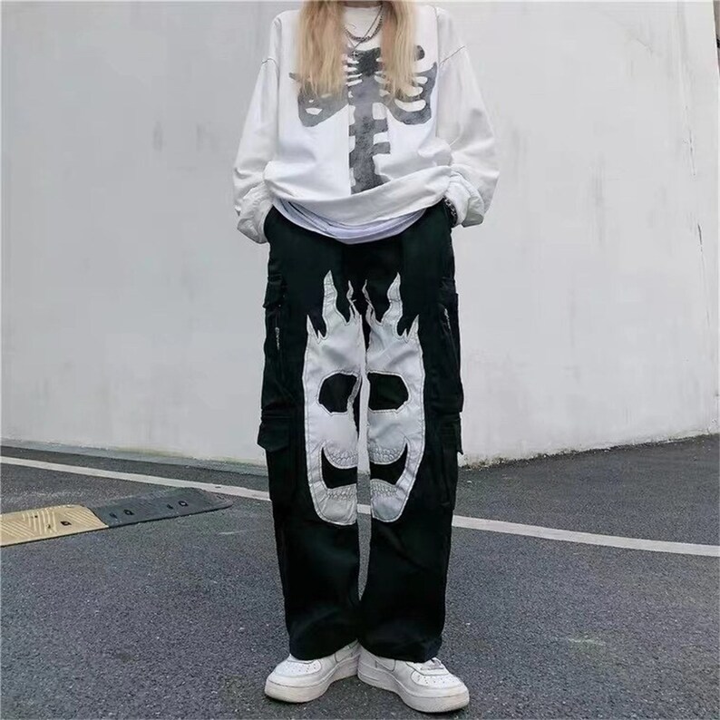 Horror Techwear Pants Ghost Face Cargo Pants Scary Cyberpunk - Etsy