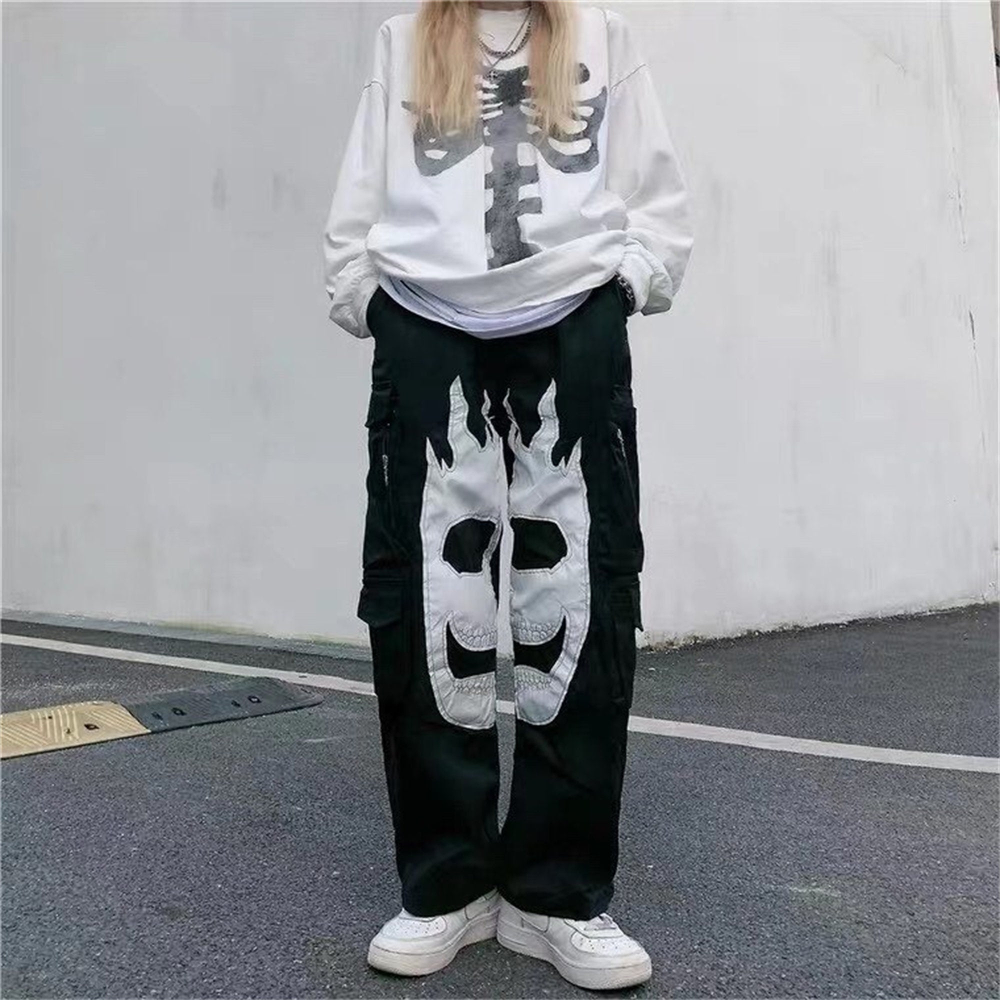 Horror Techwear Pants Ghost Face Cargo Pants Scary Cyberpunk - Etsy