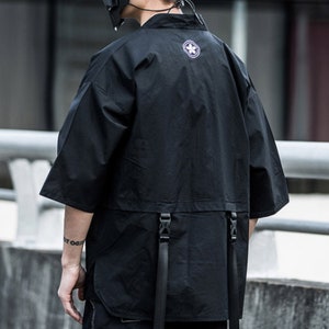 Black Japanese Techwear T-shirt Cyberpunk Darkwear Harajuku - Etsy