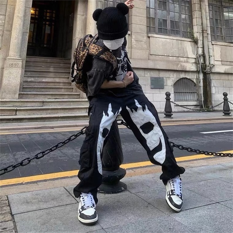 Horror Techwear Pants Ghost Face Cargo Pants Scary Cyberpunk - Etsy