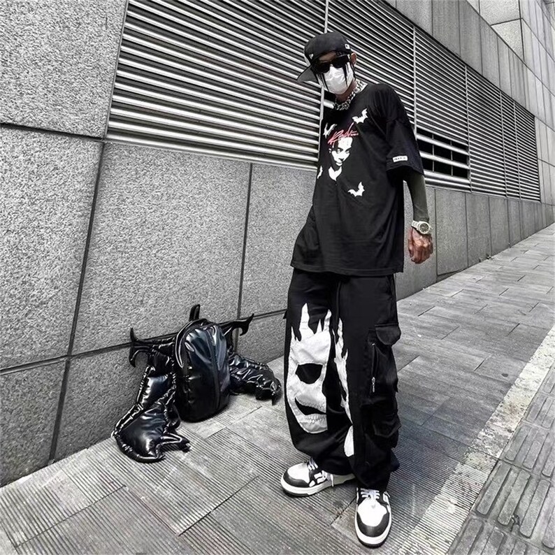 Horror Techwear Pants Ghost Face Cargo Pants Scary Cyberpunk - Etsy