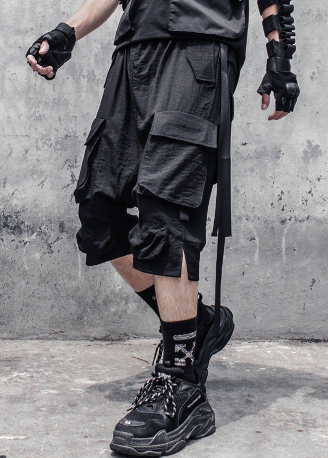 Tactical Techwear Shorts Gothic Warcore Clothing Darkwear - Etsy