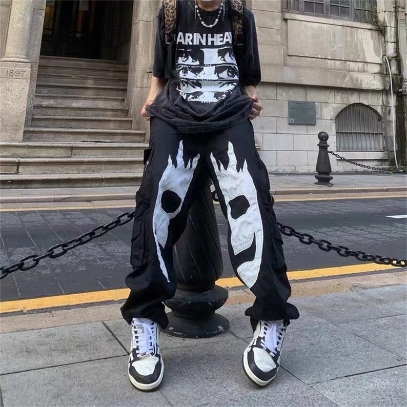 Horror Techwear Pants Ghost Face Cargo Pants Scary Cyberpunk - Etsy