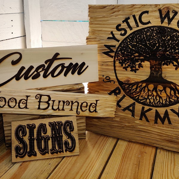 Wood Burned Sign - Etsy