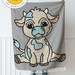 Crochet Pattern/baby Blue Cow/single Crochet/graph and Written ...