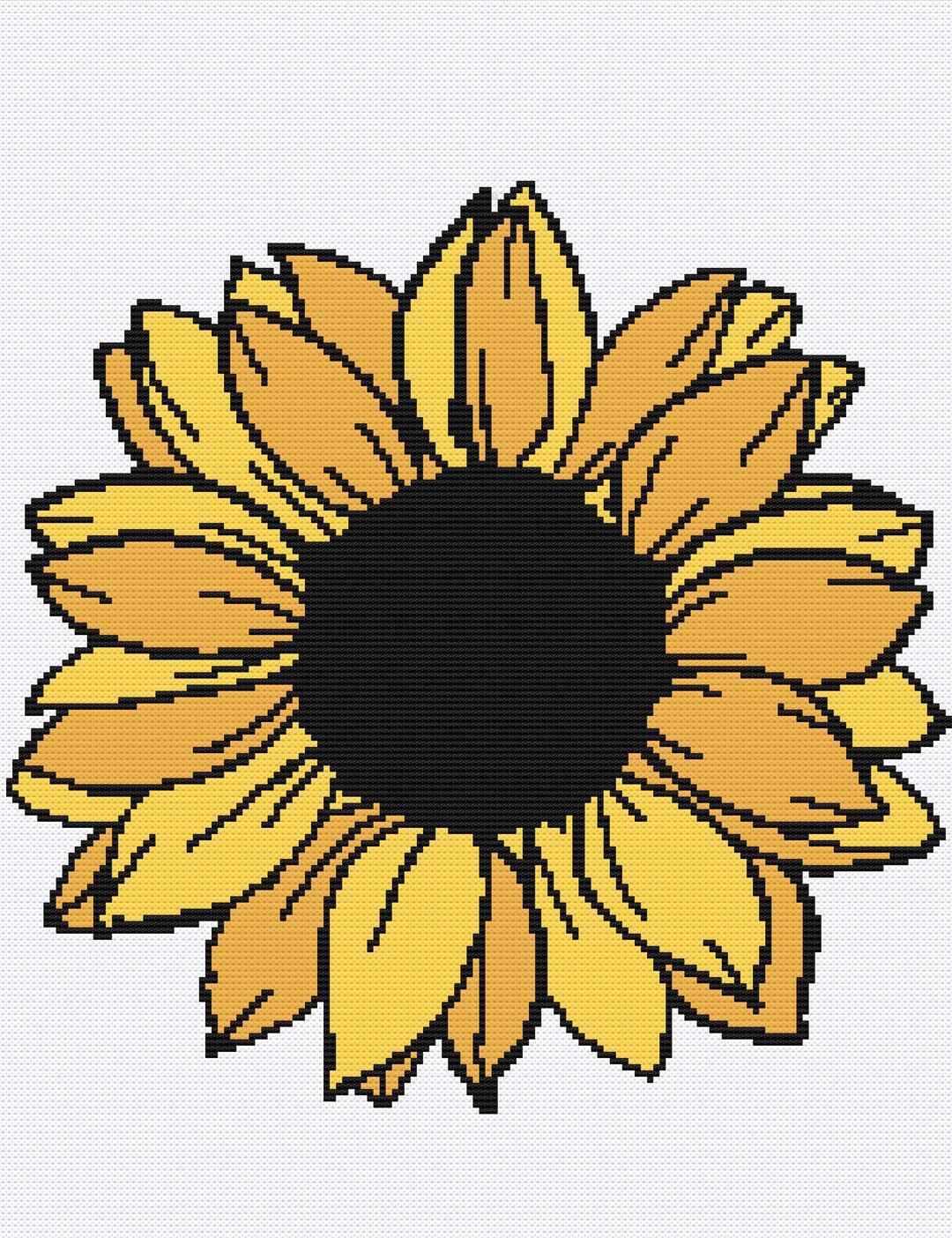 Sunflower, GRAPH and WRITTEN, Single Crochet - Etsy