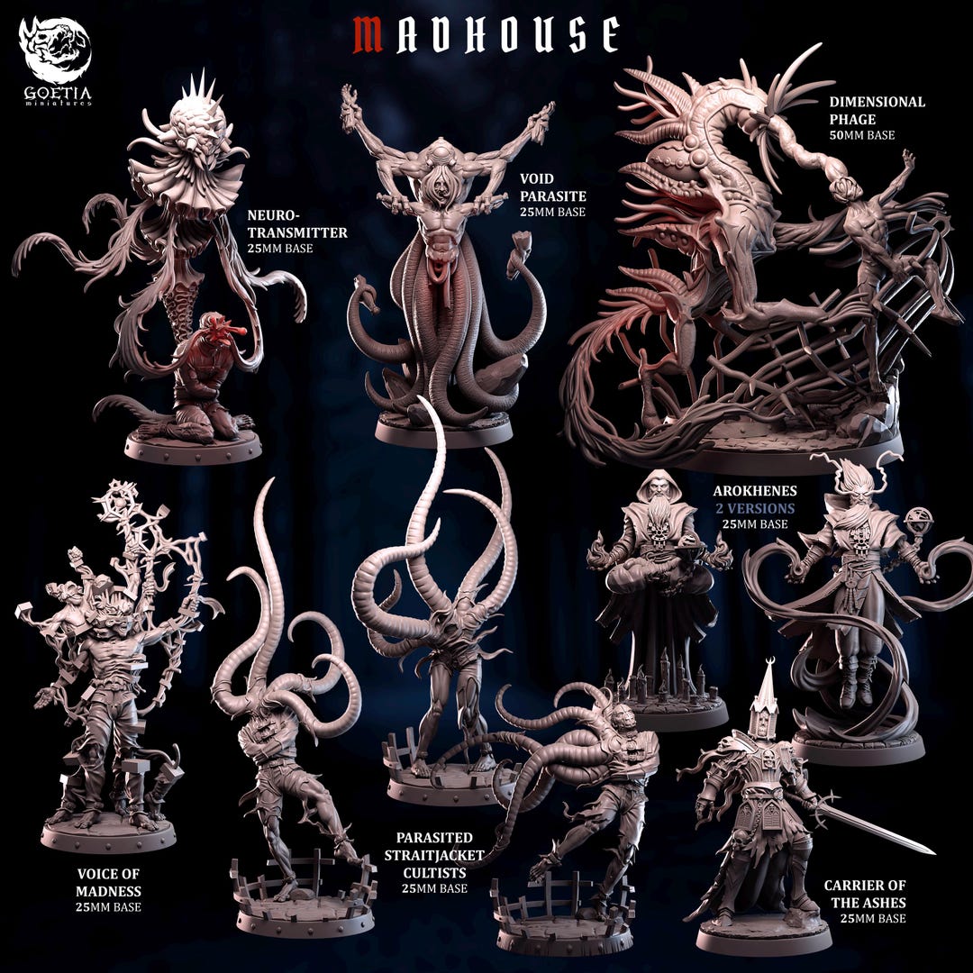 Goetia Miniatures - Madhouse - Resin Figurines - Etsy