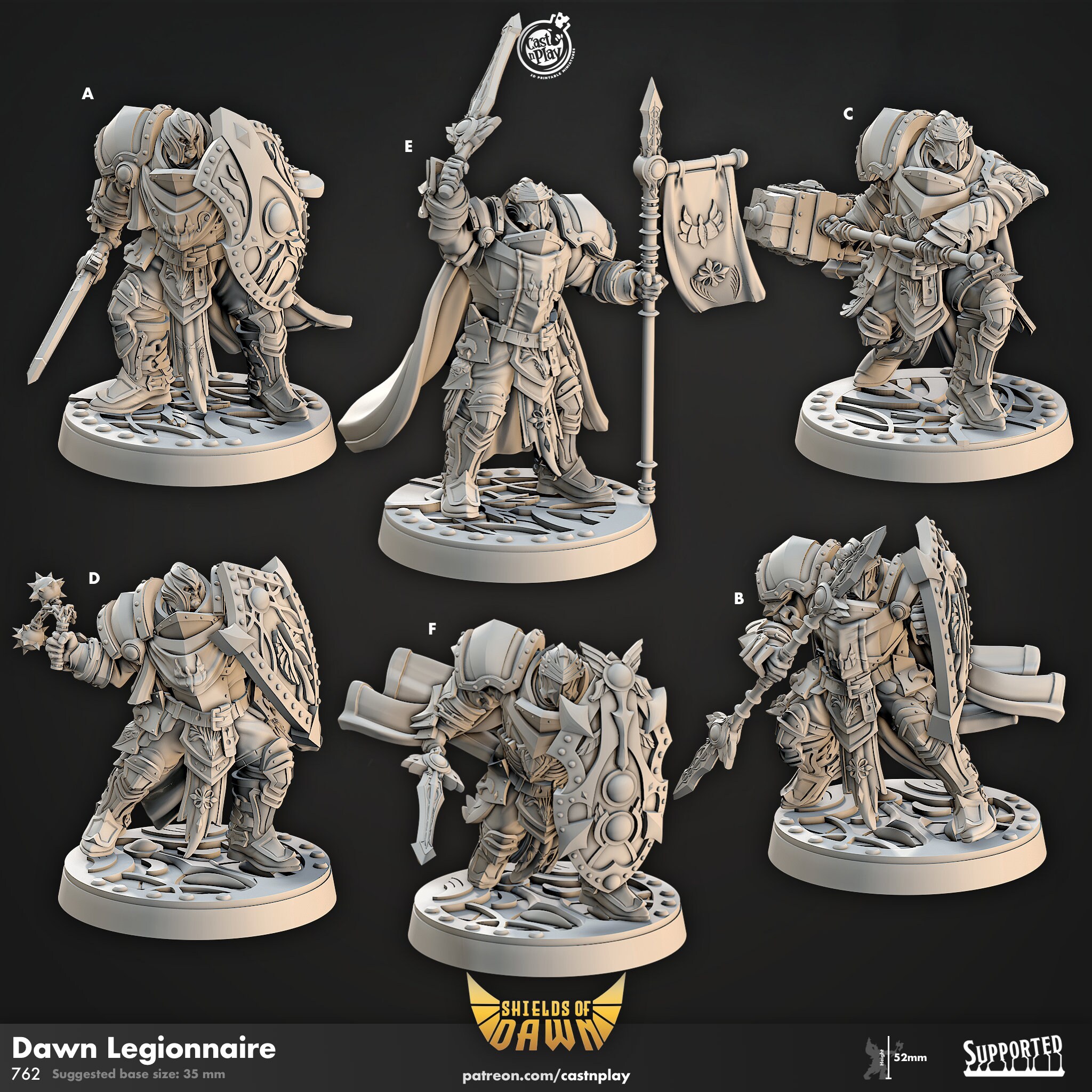 Cast N Play - Shields of Dawn - Resin Figures - Etsy