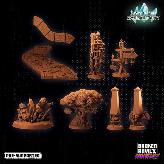 Broken Anvil Curse of the Emerald City Terrains - Etsy France